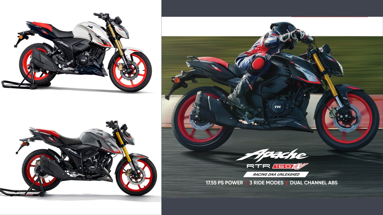TVS Apache RTR 160 4V Launched: ટીવીએસ અપાચે આરટીઆર 160 4વી અપડેટ વર્ઝન ...