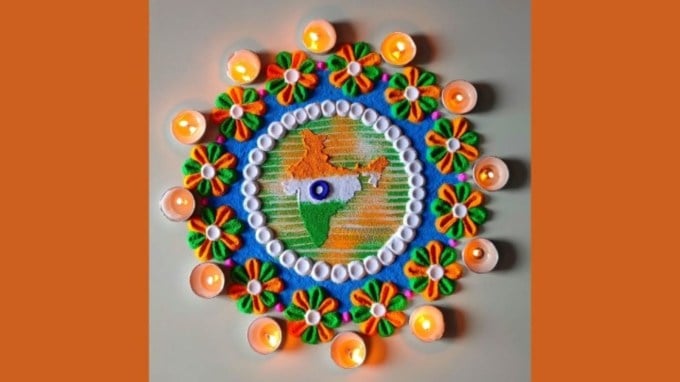 Republic Day 2025 Rangoli Design: Gantantra Diwas Simple, Easy Rangoli ...