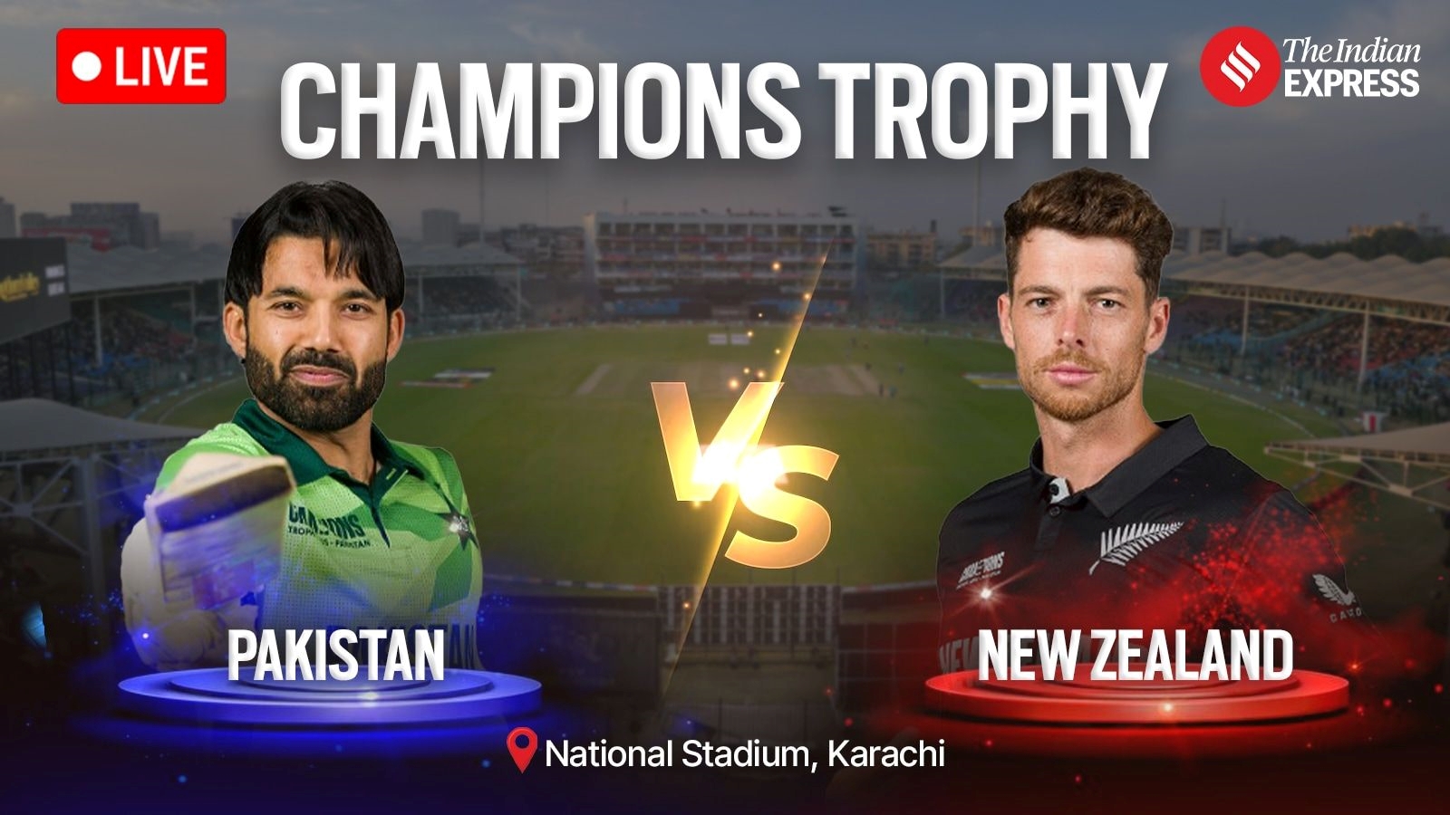 Pak vs NZ Score : પાકિસ્તાન વિ ન્યૂઝીલેન્ડ મેચ | champions trophy 2025 ...