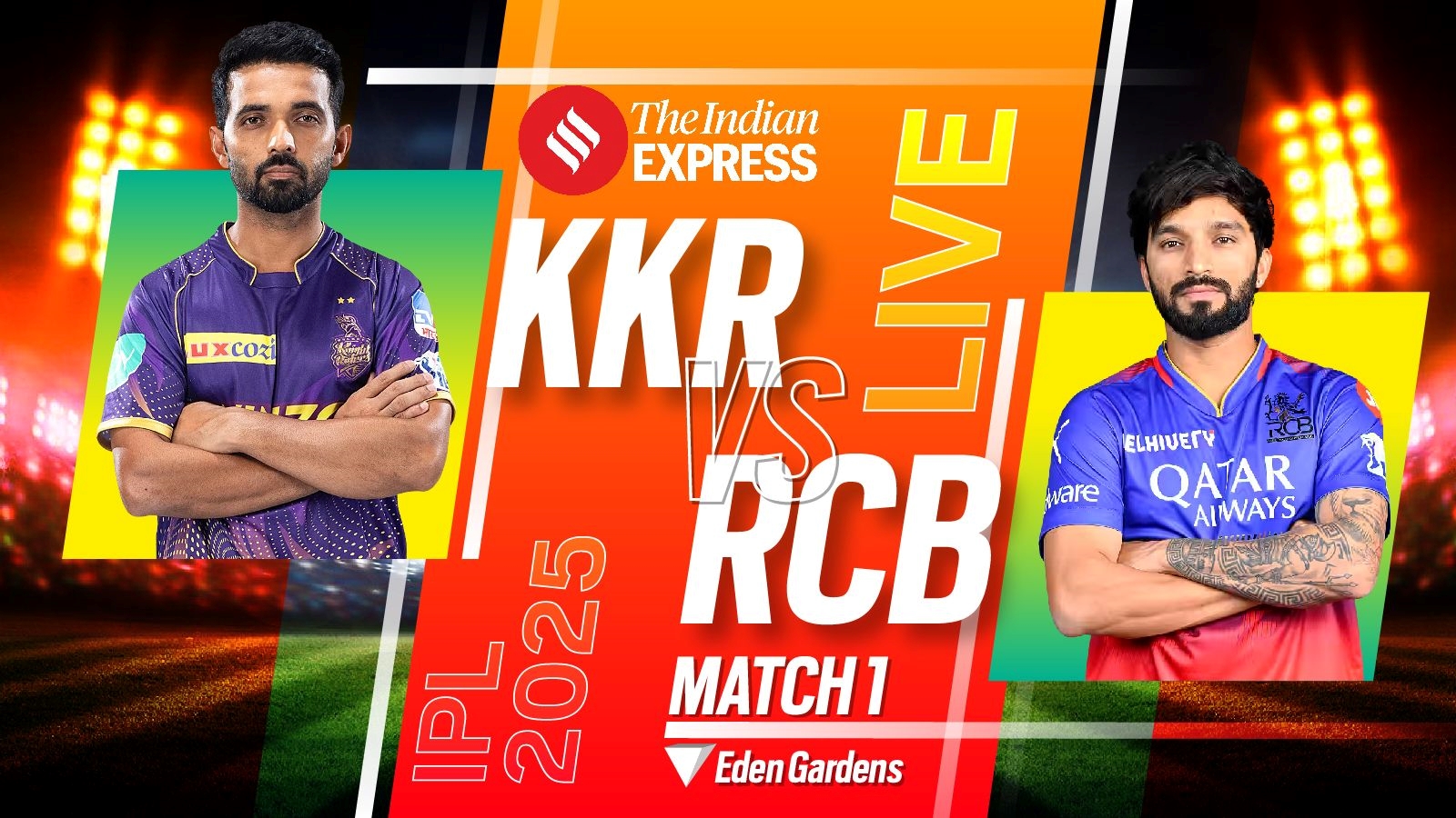 KKR vs RCB Score, IPL 2025 : આઈપીએલ 2025, કોલકાતા વિ બેંગ્લોર મેચ અપડેટ્સ