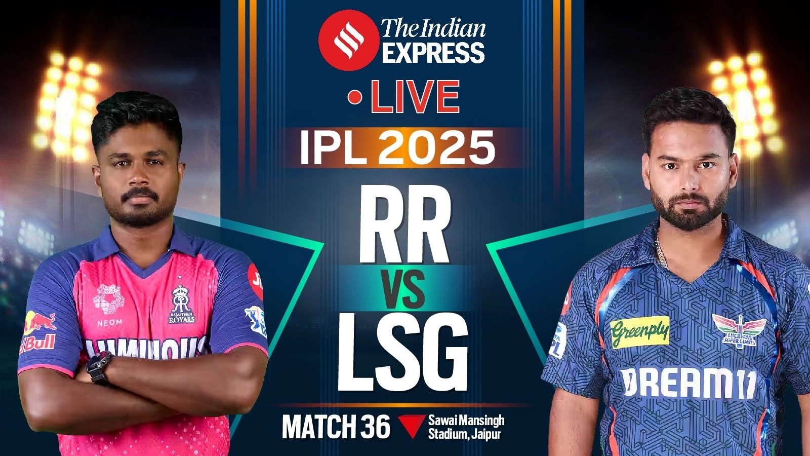 આઈપીએલ 2025, રાજસ્થાન વિ લખનઉ મેચ | RR vs LSG Live Score, IPL 2025: Rajasthan Royals vs Lucknow ...